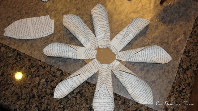 Vintage Book Flowers {tutorial} - Our Southern Home