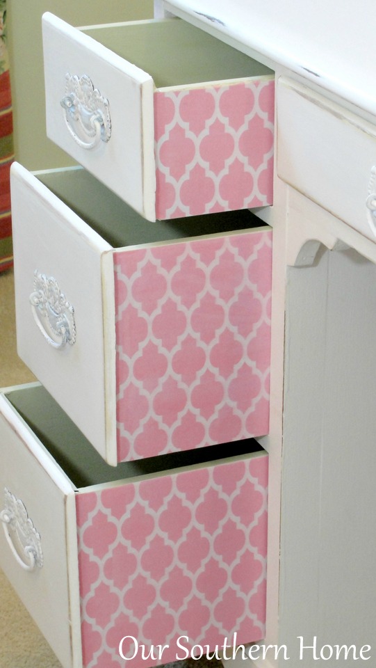 Decoupaged Desk - Our Southern Home