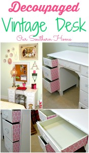 Decoupaged Desk - Our Southern Home