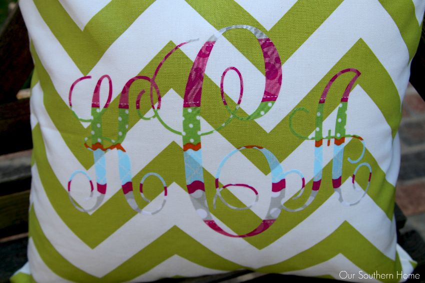 No Sew Monogram Pillows - Our Southern Home