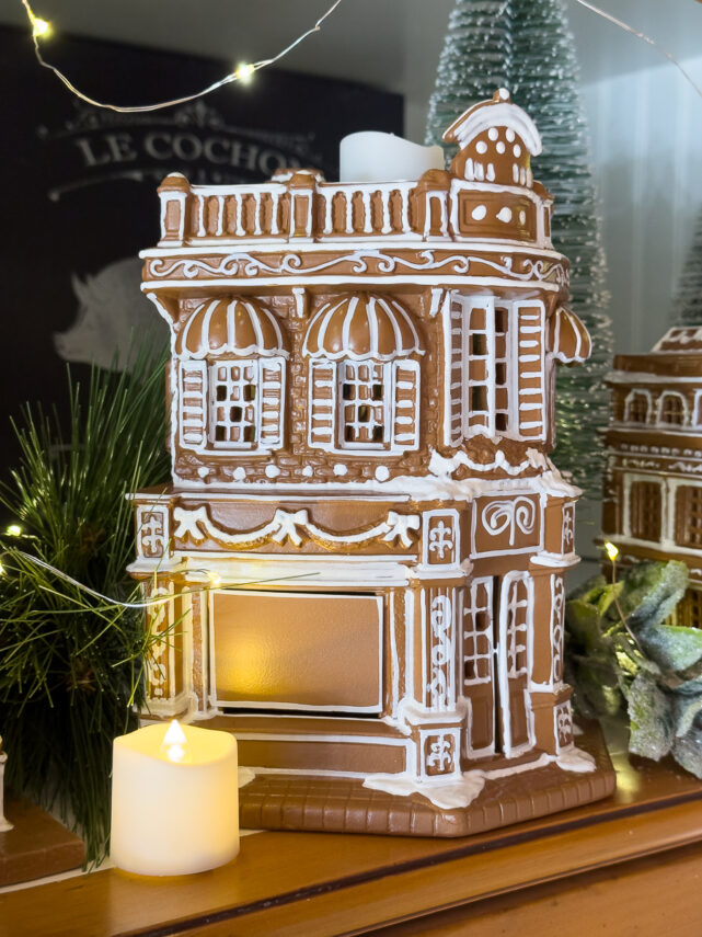 DIY Gingerbread Village from Thrifted Christmas Houses