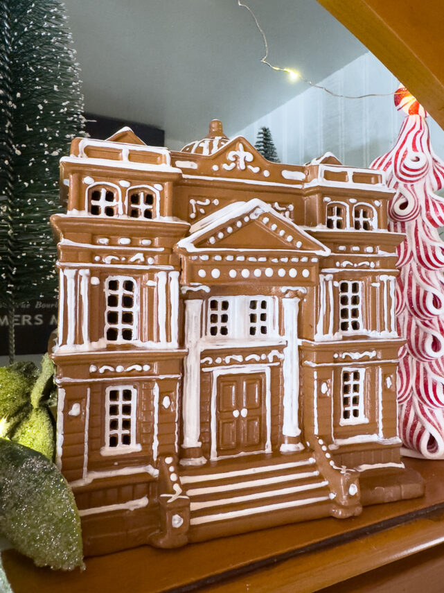 DIY Gingerbread Village from Thrifted Christmas Houses
