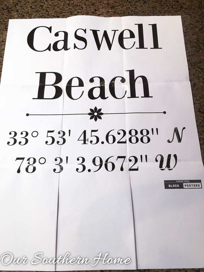 DIY Latitude and Longitude Sign - Our Southern Home