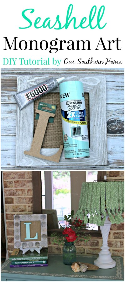 DIY Seashell Monogram Art - Our Southern Home