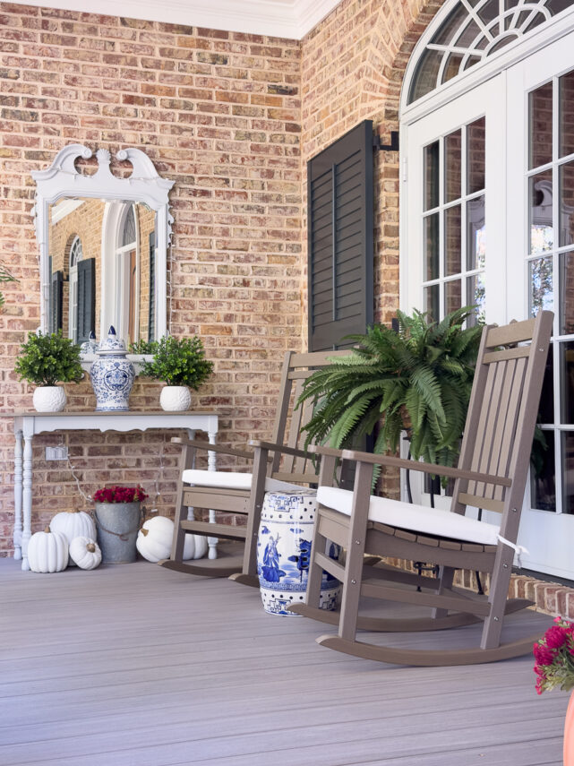 Inviting Fall Entrance with POLYWOOD