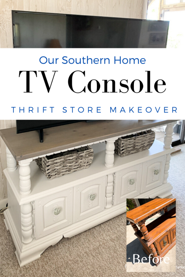TV Console Makeover - Our Southern Home