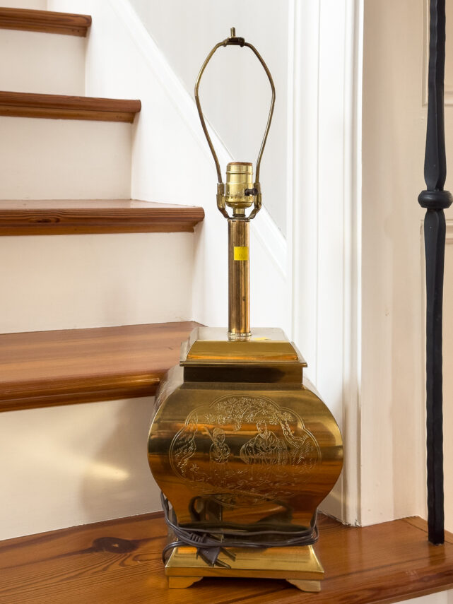 DIY Pleated Lamp Shade for a Thrift Store Lamp