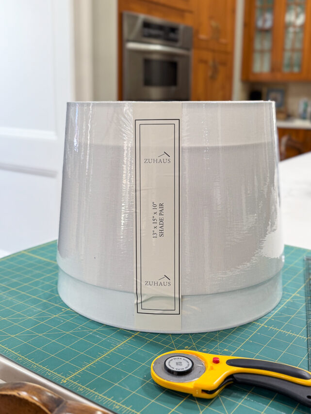 DIY Pleated Lamp Shade for a Thrift Store Lamp