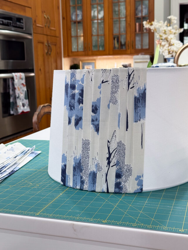 DIY Pleated Lamp Shade for a Thrift Store Lamp