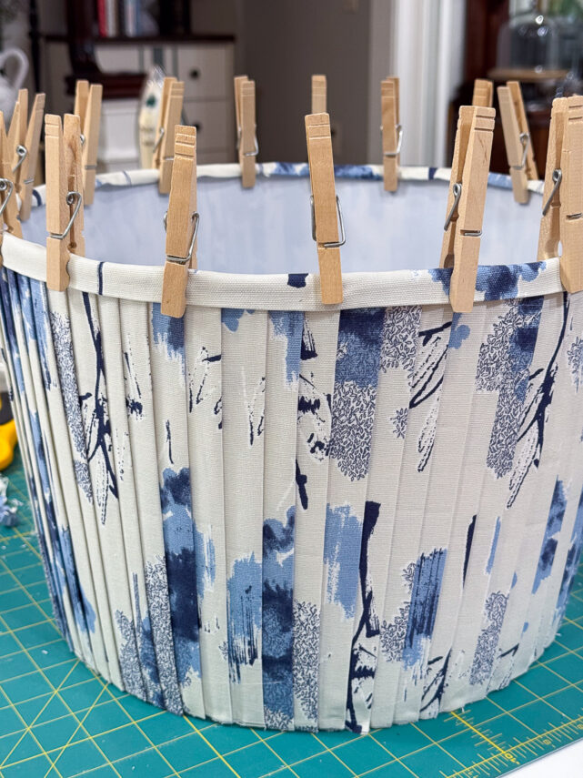 DIY Pleated Lamp Shade for a Thrift Store Lamp