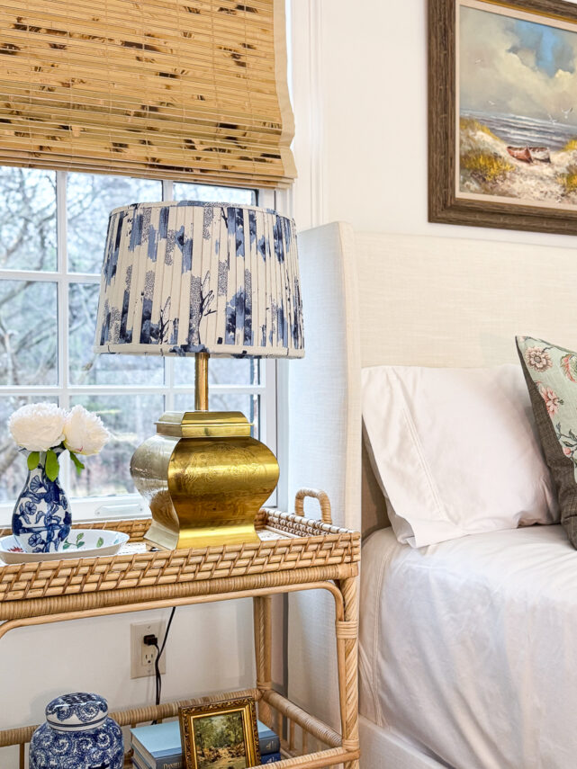 DIY Pleated Lamp Shade for a Thrift Store Lamp