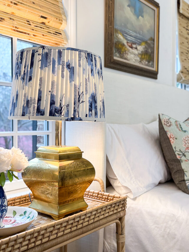 DIY Pleated Lamp Shade for a Thrift Store Lamp