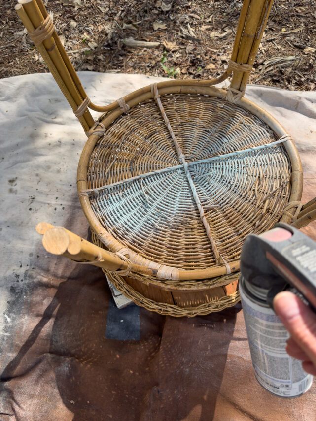 How to Easily Spray Paint a Wicker Table