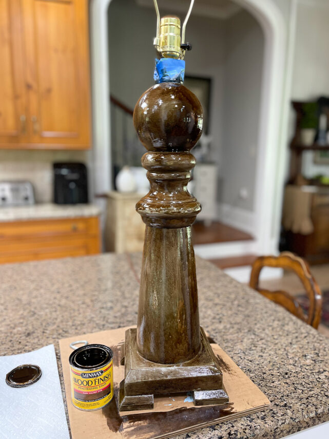 Balustrade Lamp Makeover - Our Southern Home