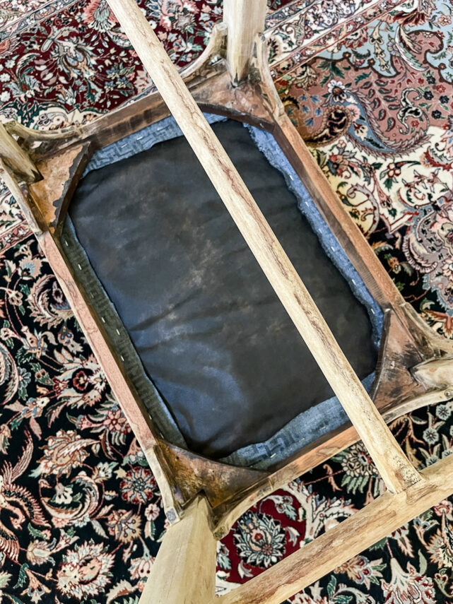 Classic Stool Makeover | Strip & Reupholster