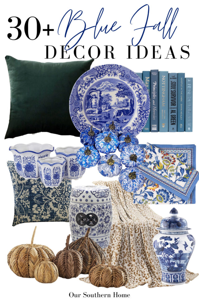 Blue Fall Decorating Ideas - Our Southern Home