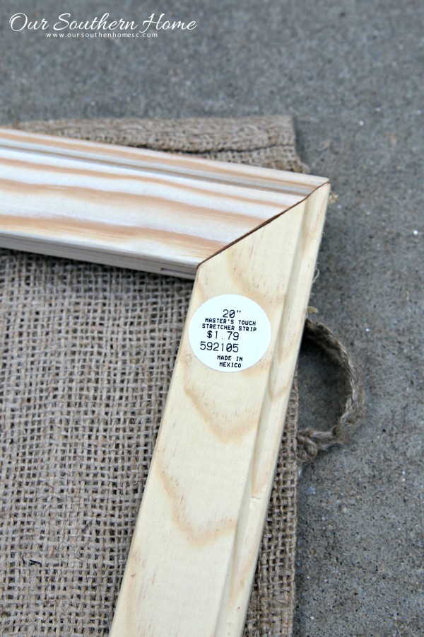 Simple Burlap Wall Art - Domestically Designed