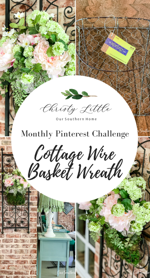Cottage Wire Basket Wreath - Our Southern Home