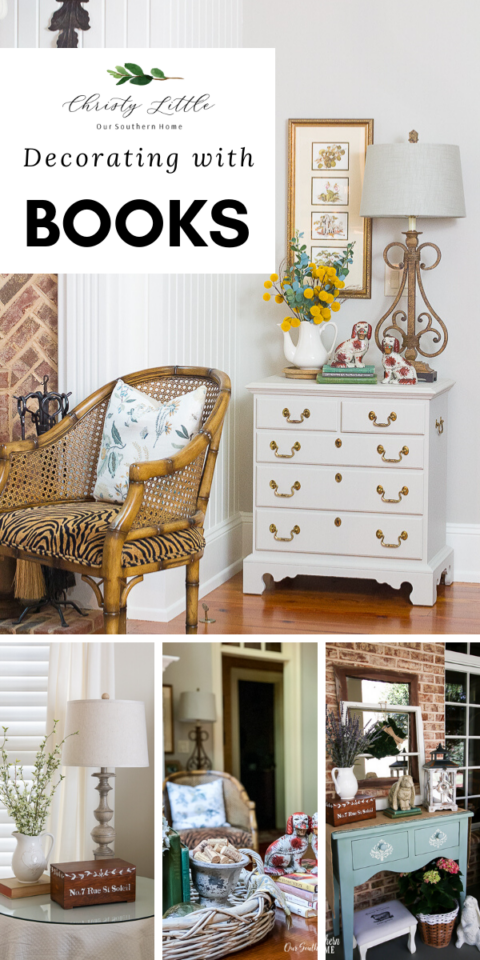 Decorating with Books - Our Southern Home