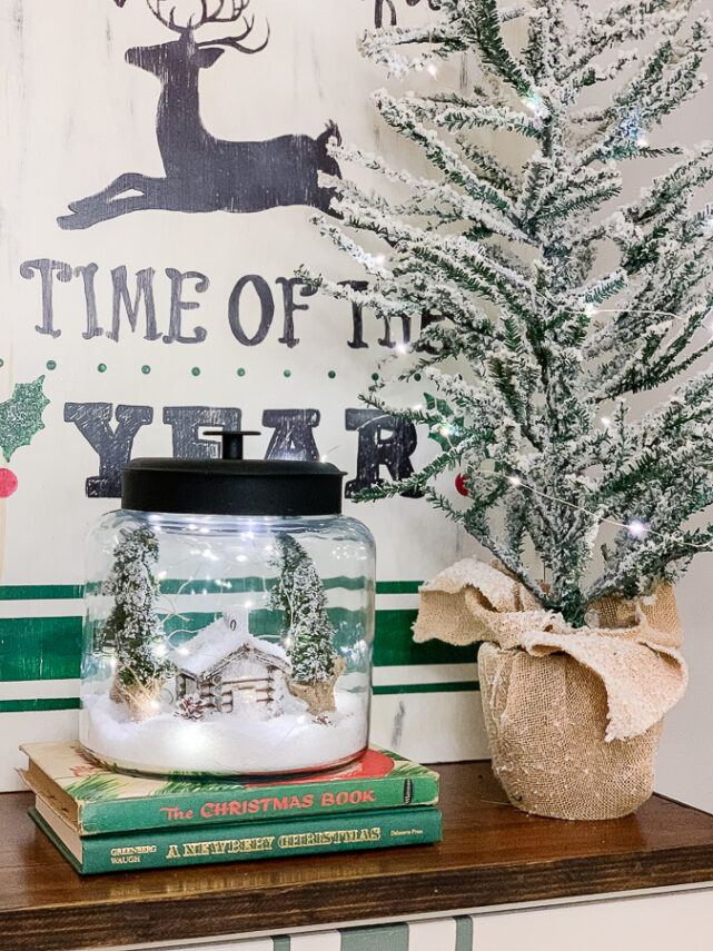 How to Create a Snowy Scene in a jar - Our Southern Home
