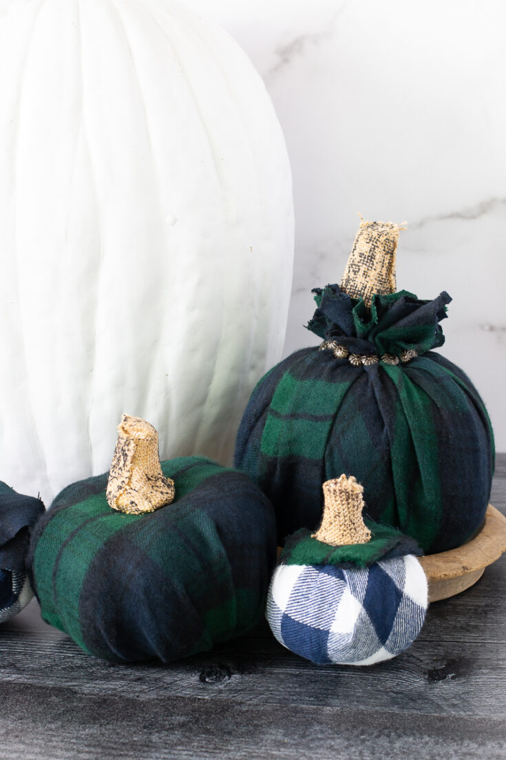 No-Sew DIY Flannel Pumpkins - Our Southern Home