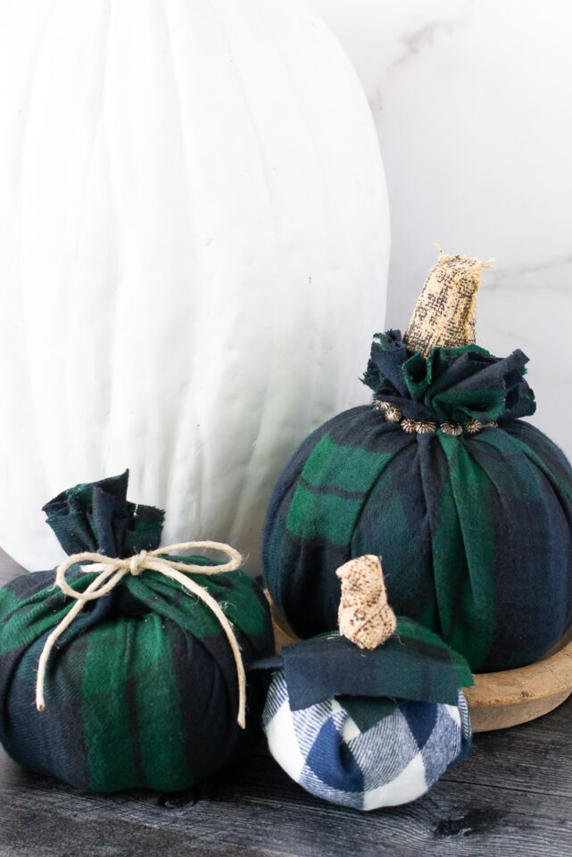 No-Sew DIY Flannel Pumpkins - Our Southern Home