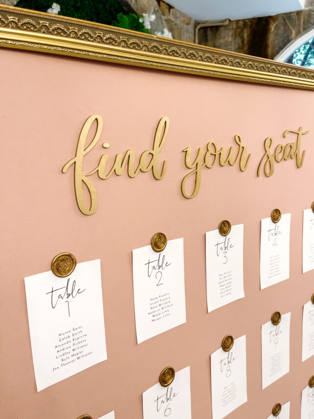 How to Create a Framed Wedding Seating Chart