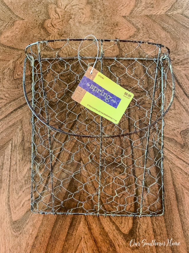 Cottage Wire Basket Wreath - Our Southern Home