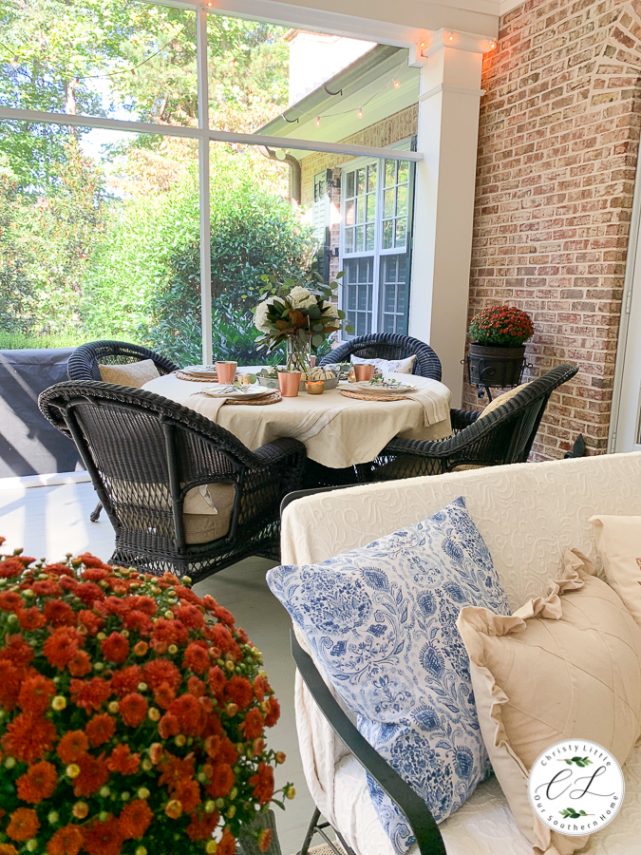 Creating a Cozy Fall Porch - Our Southern Home
