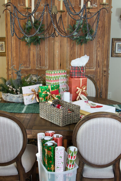 Ideas for Gift Wrap Storage - Our Southern Home
