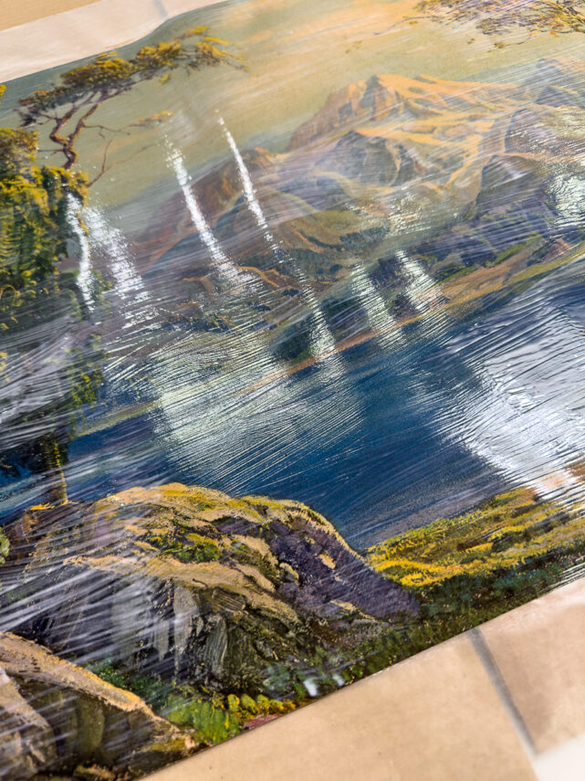 Thrift Store Art Makeover with Mod Podge