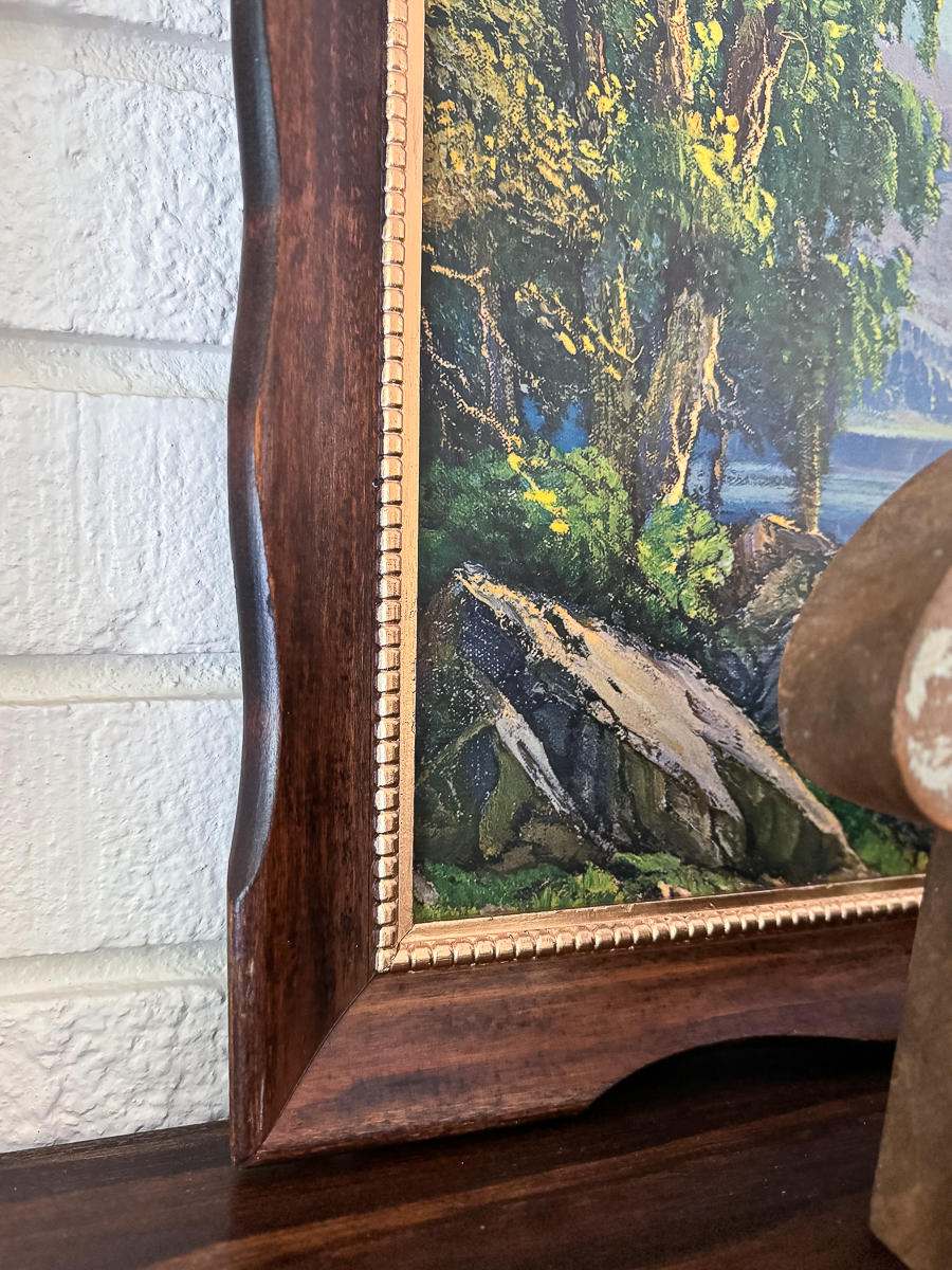 Thrift Store Art Makeover with Mod Podge