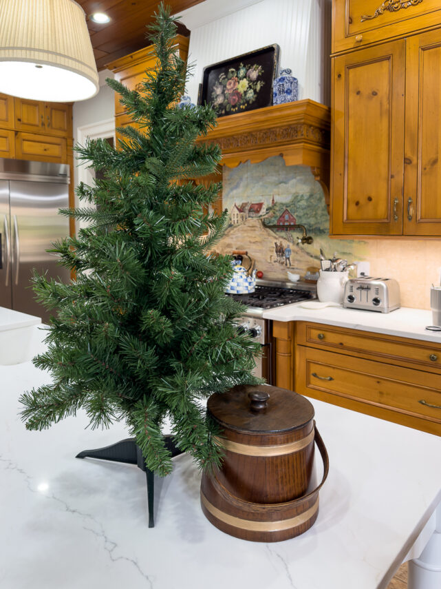 Upcycled Thrifted Ice Bucket Christmas Tree Stand
