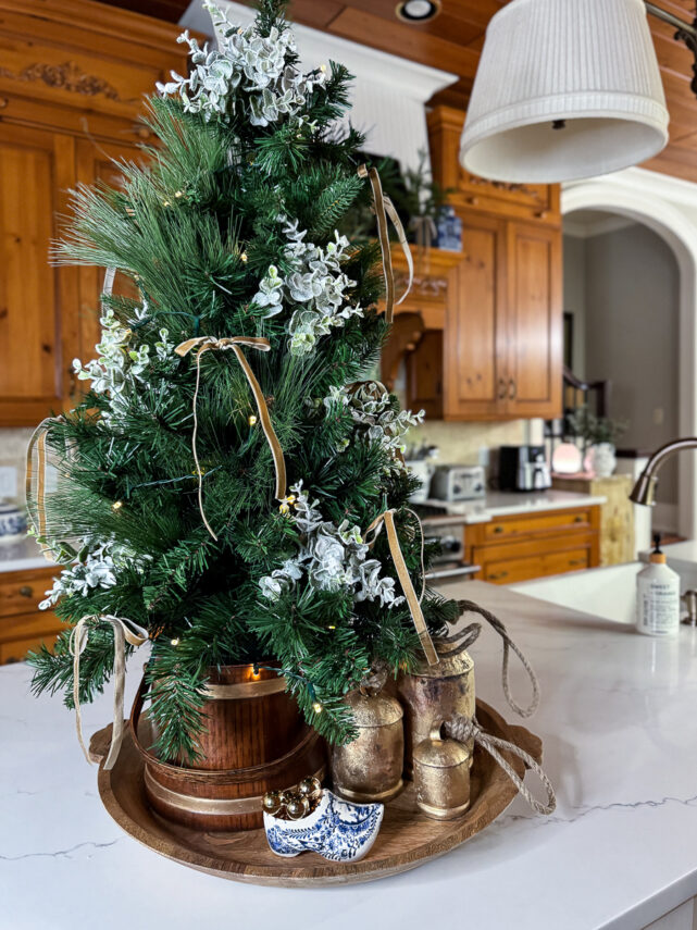 Upcycled Thrifted Ice Bucket Christmas Tree Stand
