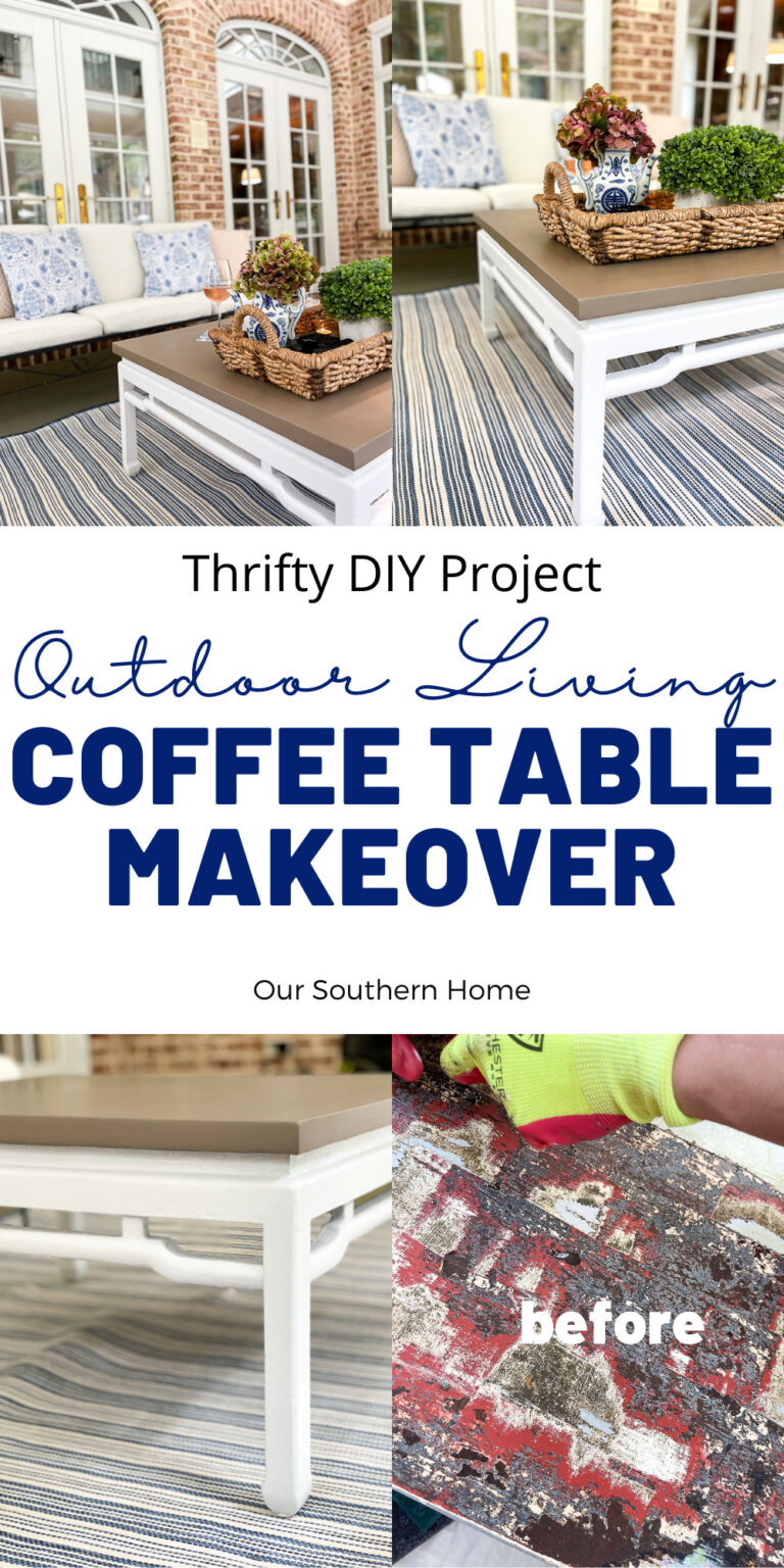 Outdoor Coffee Table Makeover - Our Southern Home