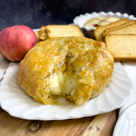 Peach Brie en Croûte - Our Southern Home