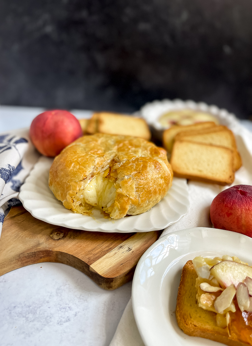 Peach Brie en Croûte - Our Southern Home