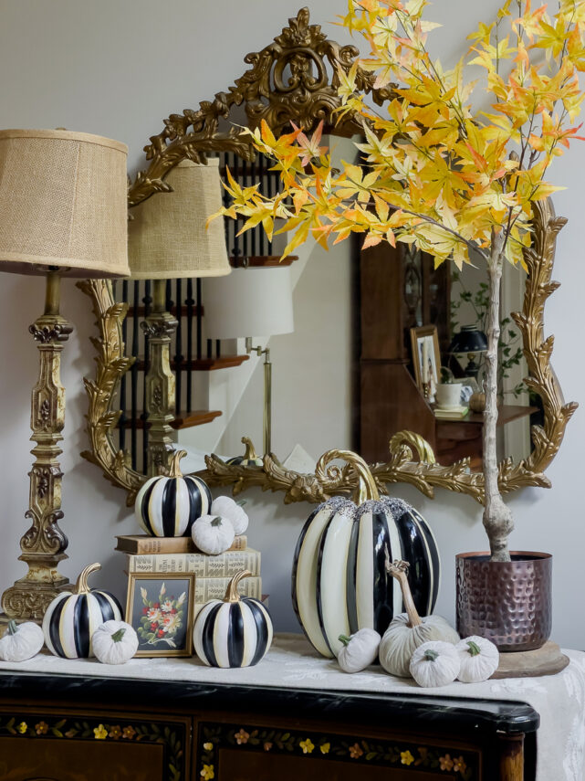 MacKenzie Childs Vintage Fall Vignette | Pinterest Challenge