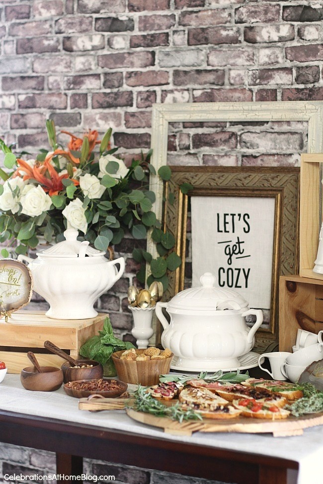 soup-bar-buffet-table - Our Southern Home