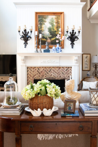 Cottage Style Table Vignette - Our Southern Home