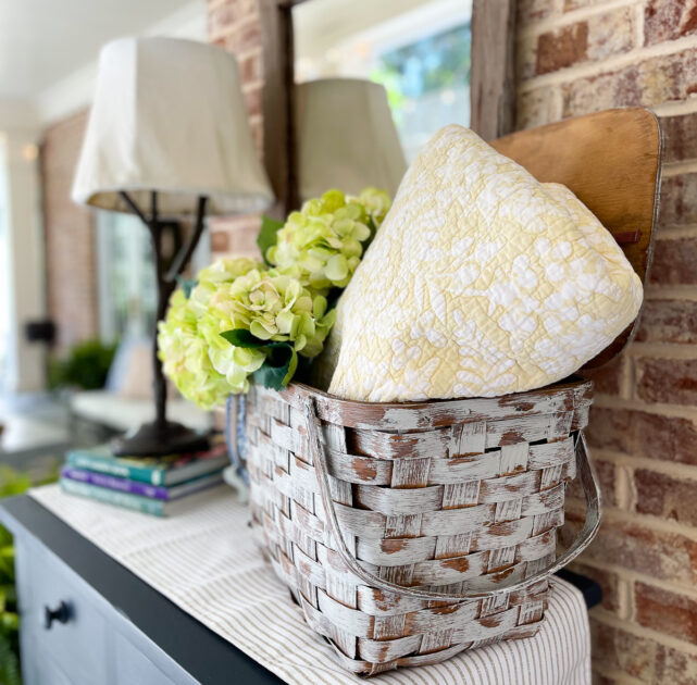 Picnic Basket Vignette - Our Southern Home