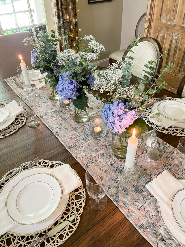 Hydrangea Summer Tablescape - Our Southern Home