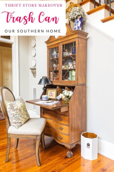 Thrift Store Trash Can Makeover - Our Southern Home