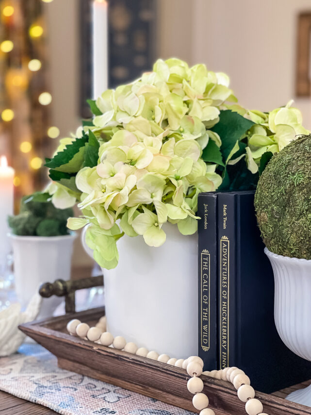 Thrift Store Urn Tablescape for Spring - Our Southern Home