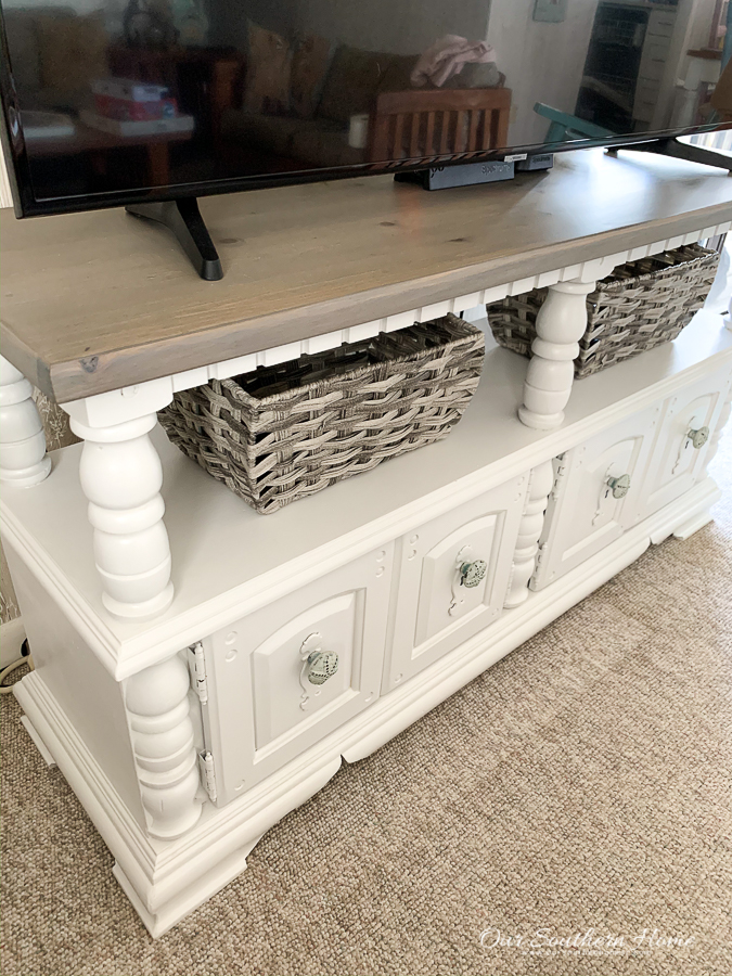 TV Console Makeover - Our Southern Home
